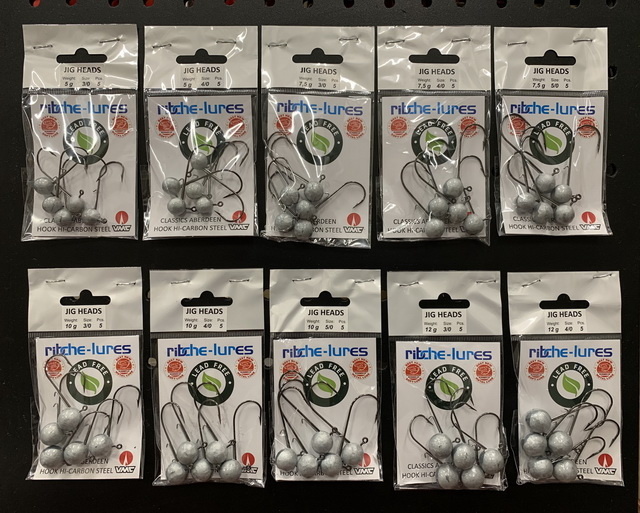 Ribche Lures Lead Free Metal Jig Heads - Hareco Hengelsport