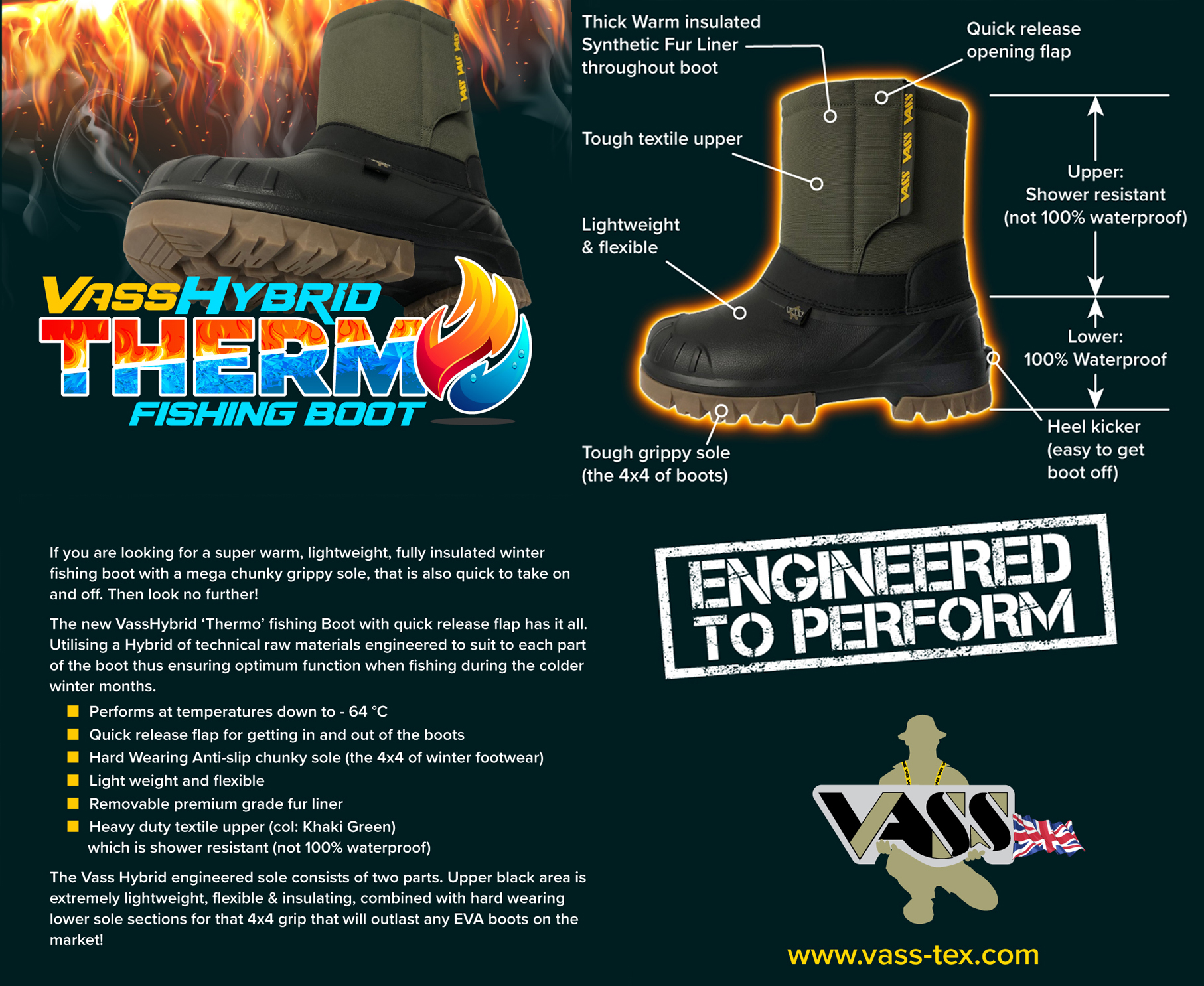 Vass Hybrid Thermo Fishing Boot - Hareco Hengelsport