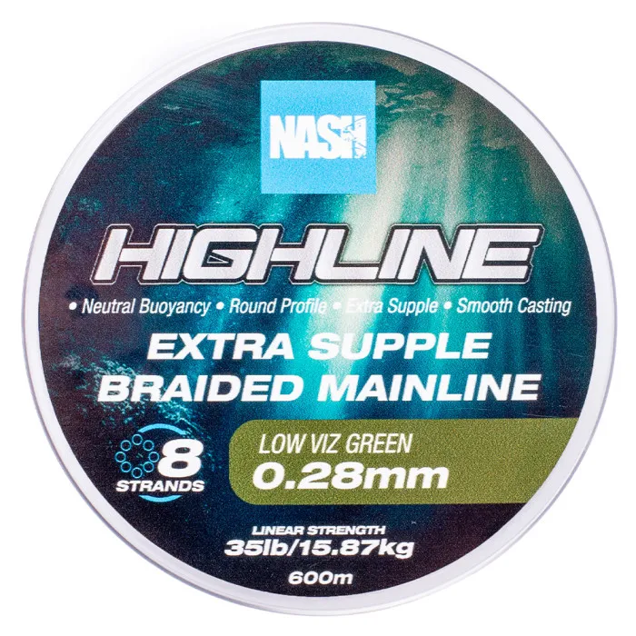 Nash Highline Foating Braid Green - Hareco Hengelsport - Hareco Hengelsport