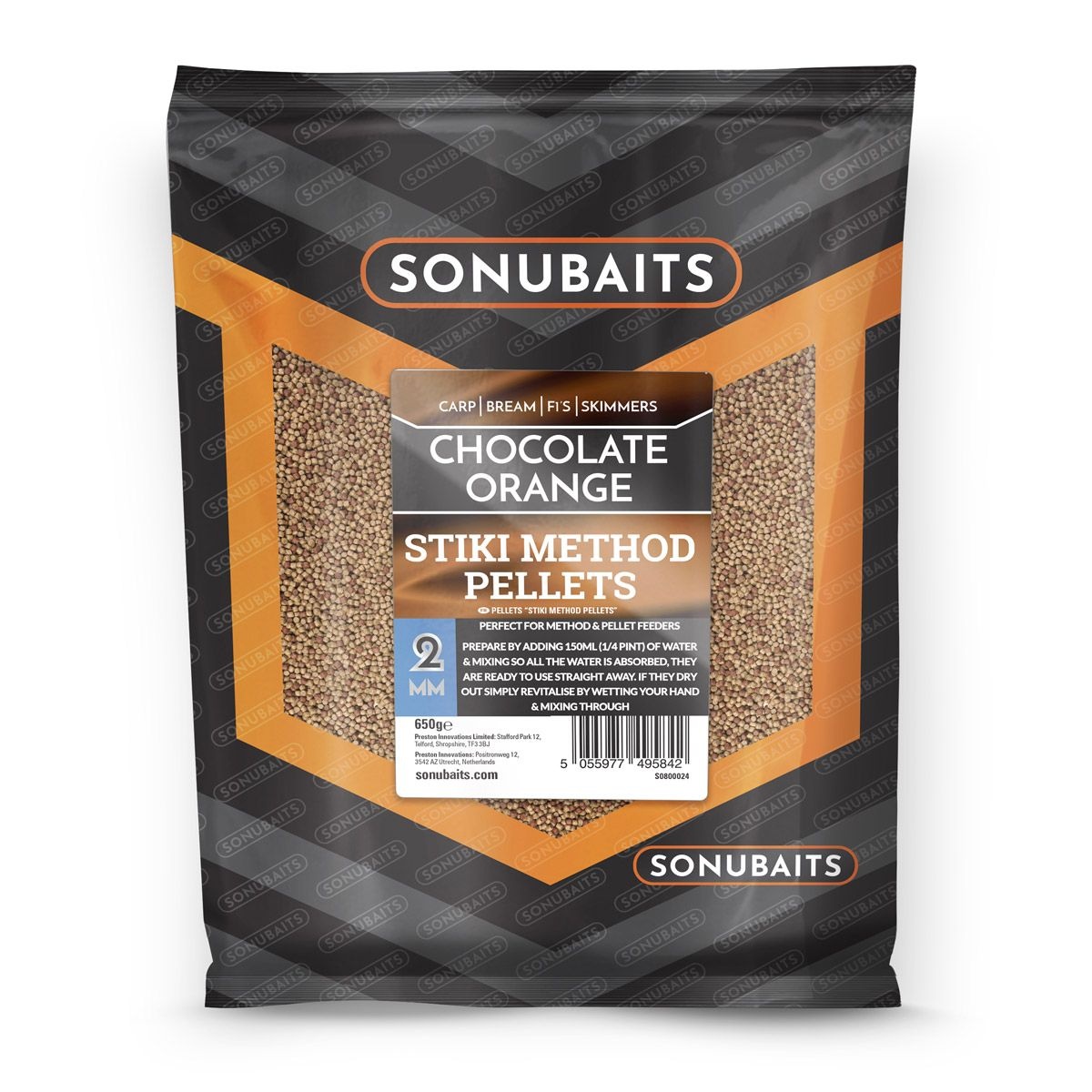 chocolate orange stiki method pellets - Hareco Hengelsport