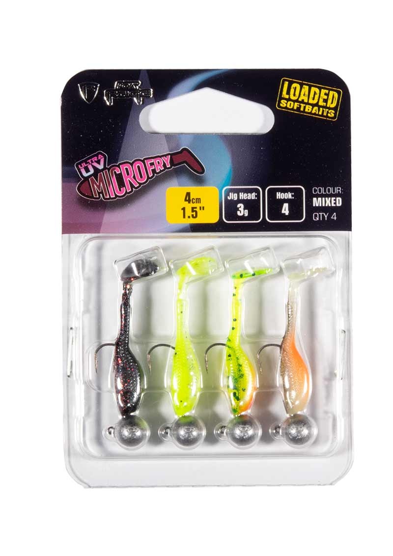 Rage Ultra UV Micro Fry Mixed Colour Loaded Lure Pack - Hareco Hengelsport