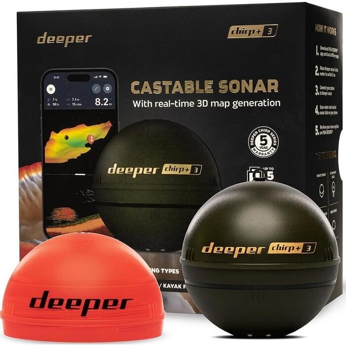 Deeper Chirp+ 3 Smart Solar 3-Beam Fish Finder - Hareco Hengelsport