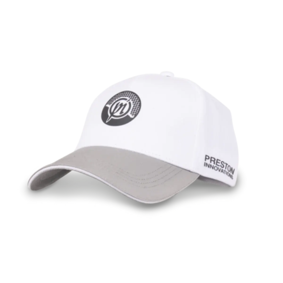 Preston White PI Logo Cap - Hareco Hengelsport