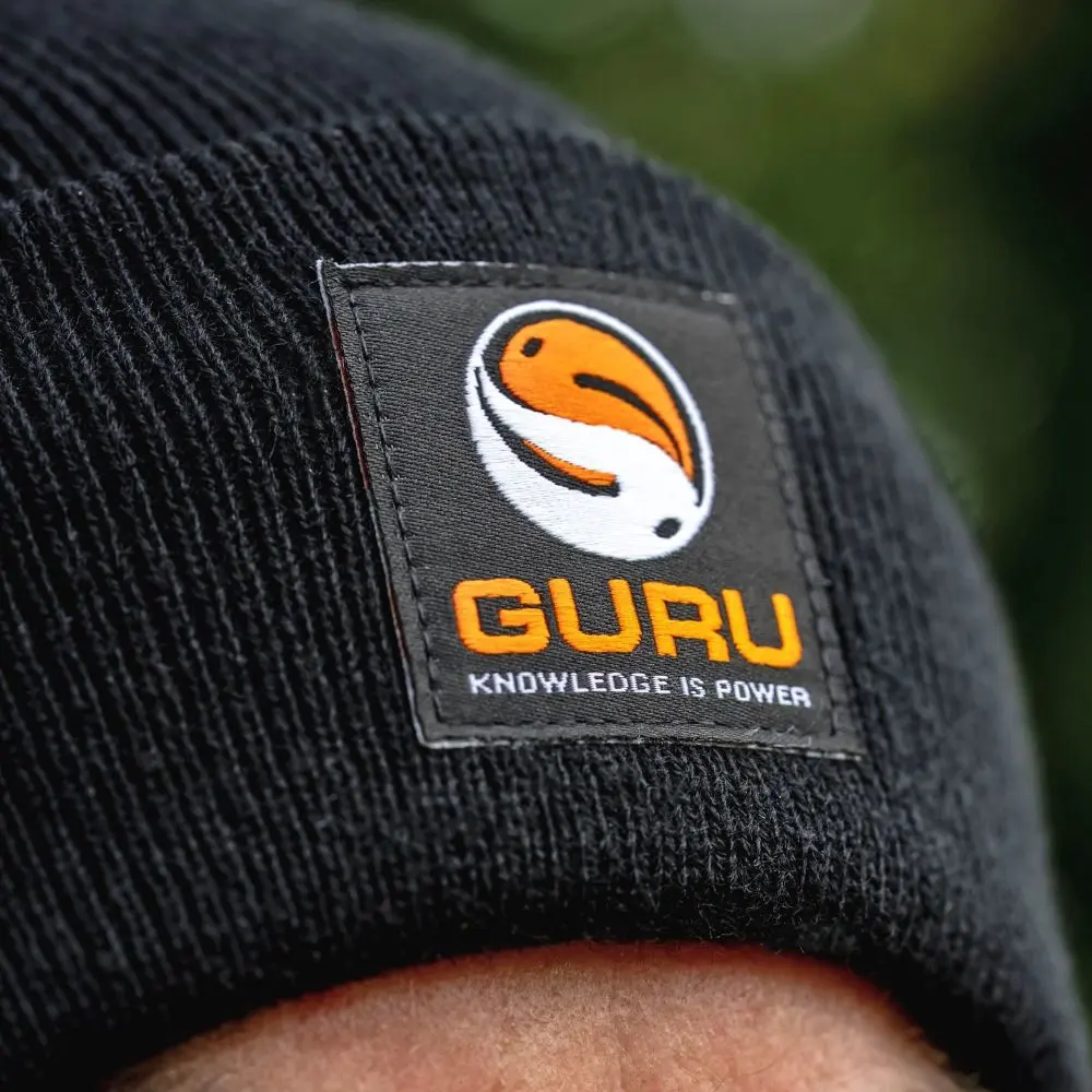 Guru Tackle Black Patch Beanie – Zachte Warme Fleecevoering - Hareco ...