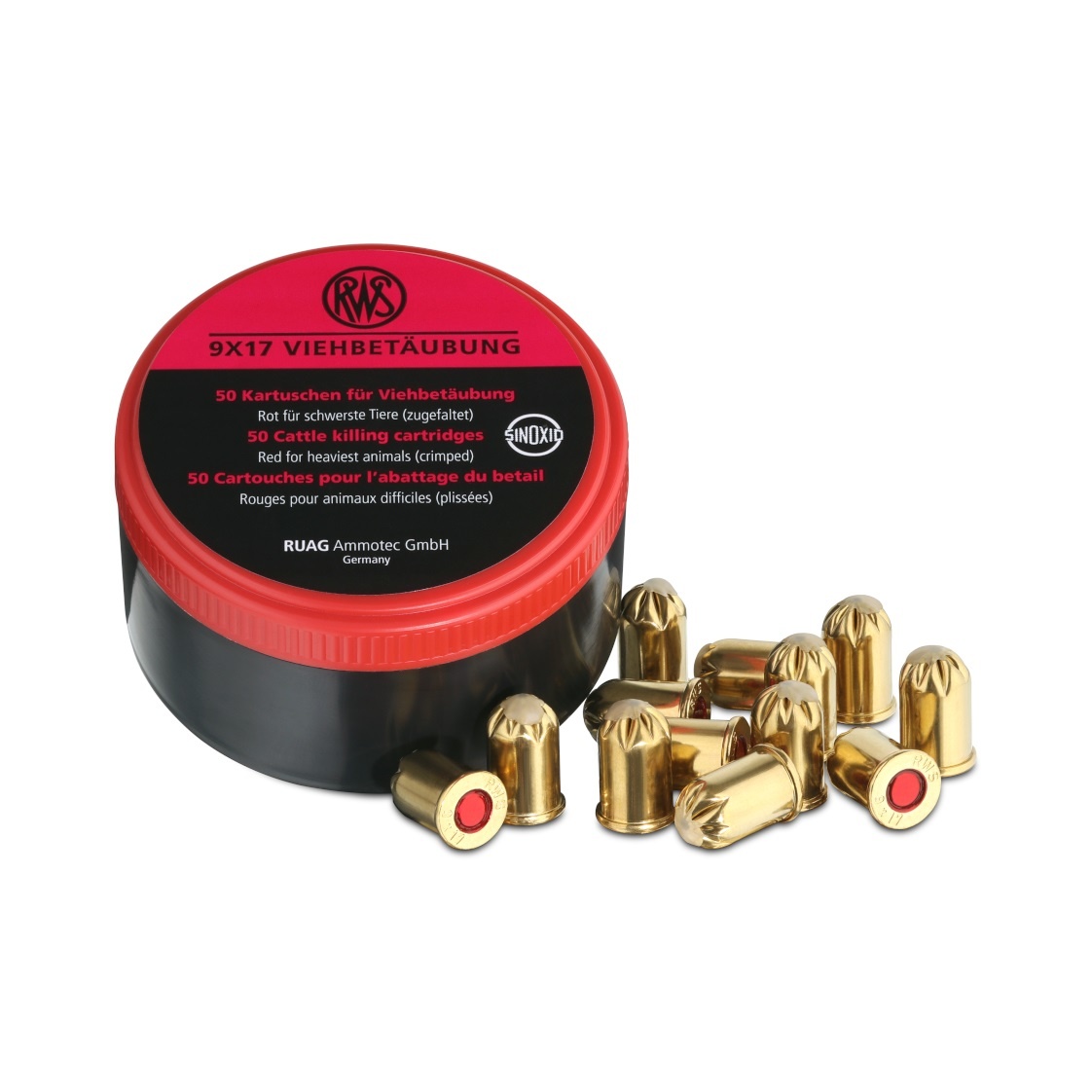 RWS 9x17 cardridge for killing cattle | SEM Jacht & Schietsport