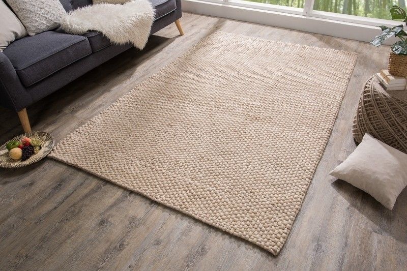 Handgemaakt tapijt WOL 240x160cm beige van wol - 38761 - Meubello®