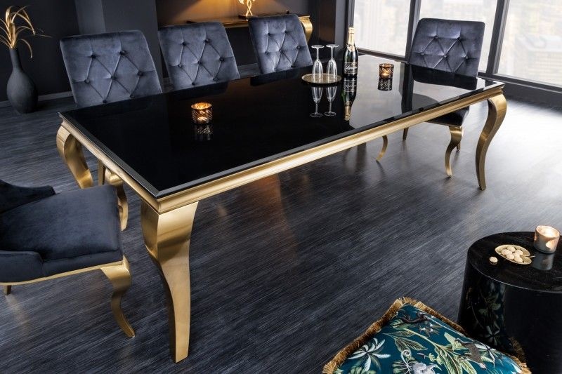 Invicta Interior Elegante design eettafel MODERN BAROK 180cm zwart goud ...