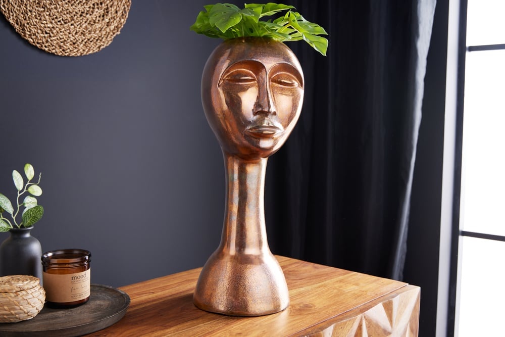 Vaas Face 50cm koperen Antiek/ 42722 - Meubello®