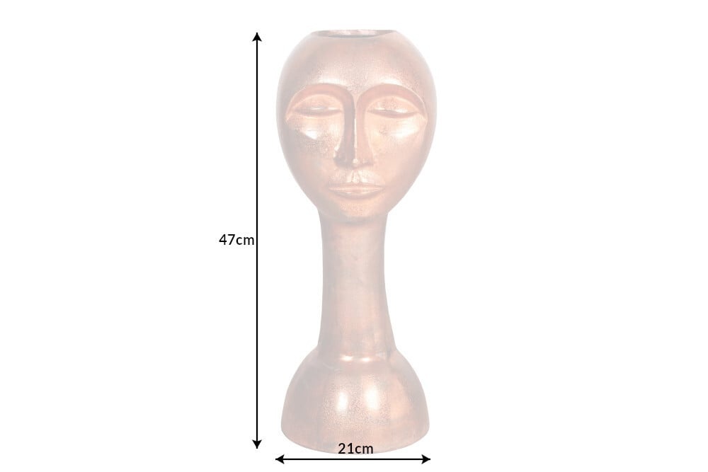 Vaas Face 50cm koperen Antiek/ 42722 - Meubello®