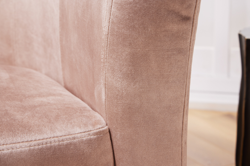 Invicta Interior Design loungestoel HEMINGWAY champagne grijs fluwelen ...