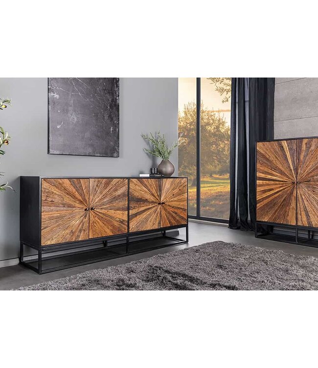 Sideboard BARRACUDA 180cm mango wood and brown teak wood - 44987 - Meubello®