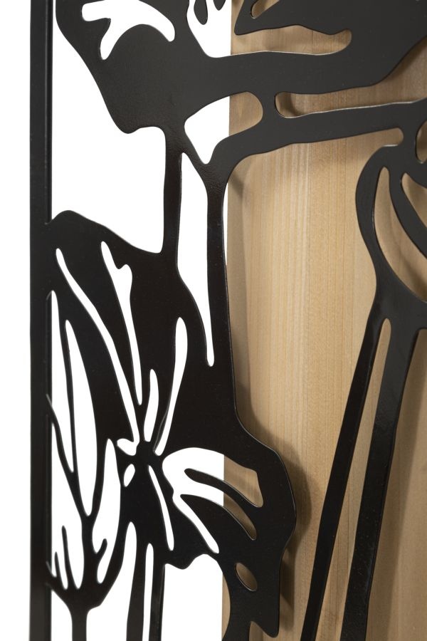 Mauro Ferretti WANDPANEEL LOTUS IJZER EN HOUT CM 60X2X90 - Meubello®