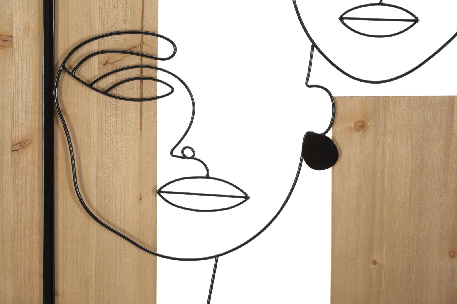 Mauro Ferretti WANDPANEEL VLAKKEN IJZER EN HOUT CM 63X2X90 - Meubello®