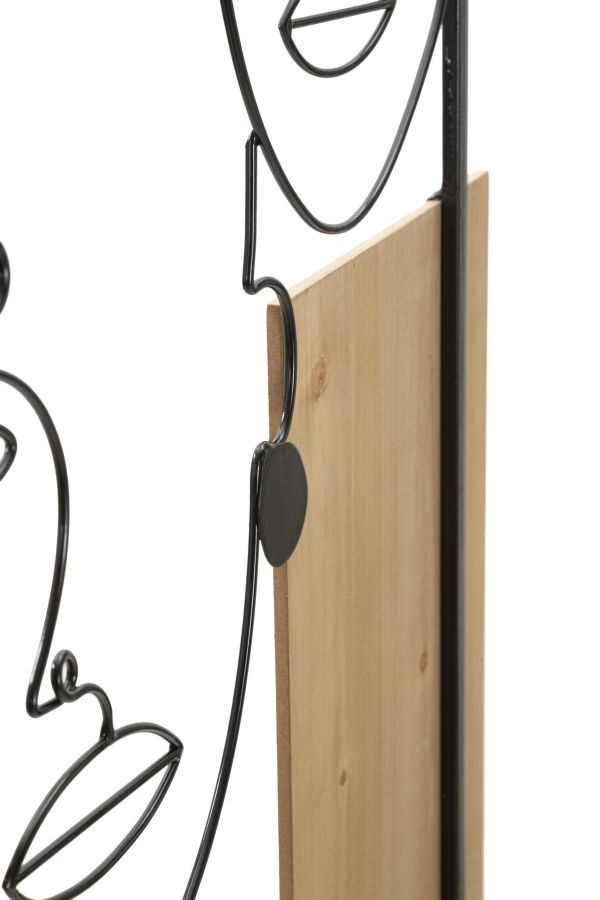 Mauro Ferretti WANDPANEEL VLAKKEN IJZER EN HOUT CM 63X2X90 - Meubello®