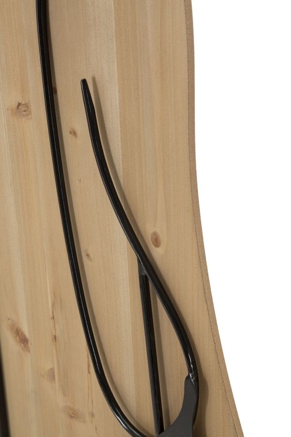 Mauro Ferretti WANDPANEEL SCHOONHEID IJZER EN HOUT 60X2X90 - Meubello®