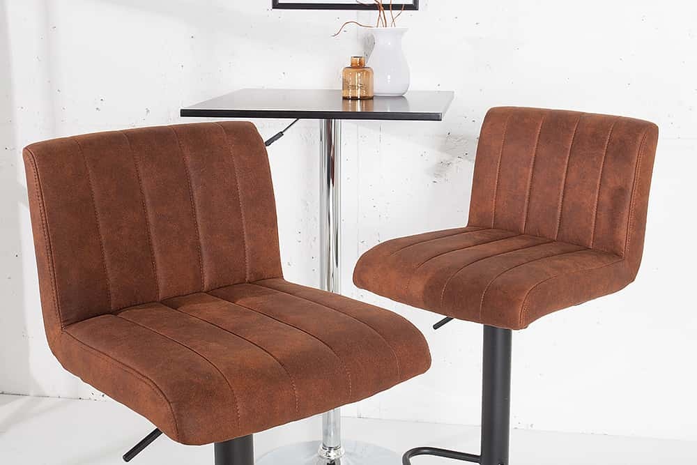 Draaibare retro barkruk PORTLAND vintage bruine barkruk - 38456 - Meubello®