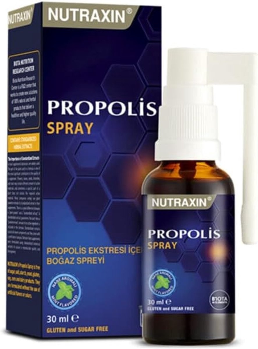 Nutraxin Bijen Propolis Keelspray – 30 ml – Natuurlijk Verzachtend ...