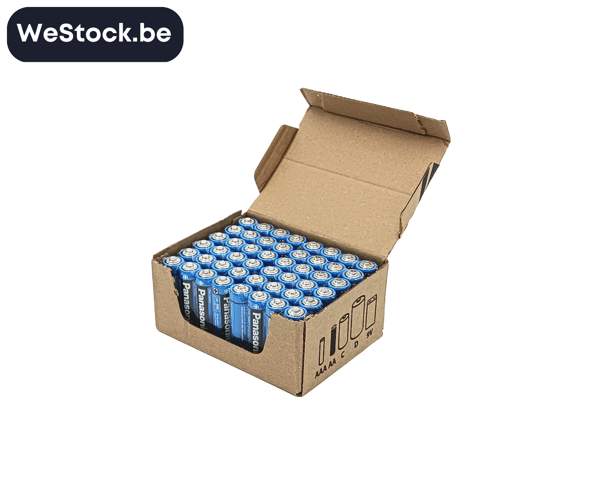 [Panasonic] Piles | AA | Zinc-Carbone | 4 Piles - WeStock.be