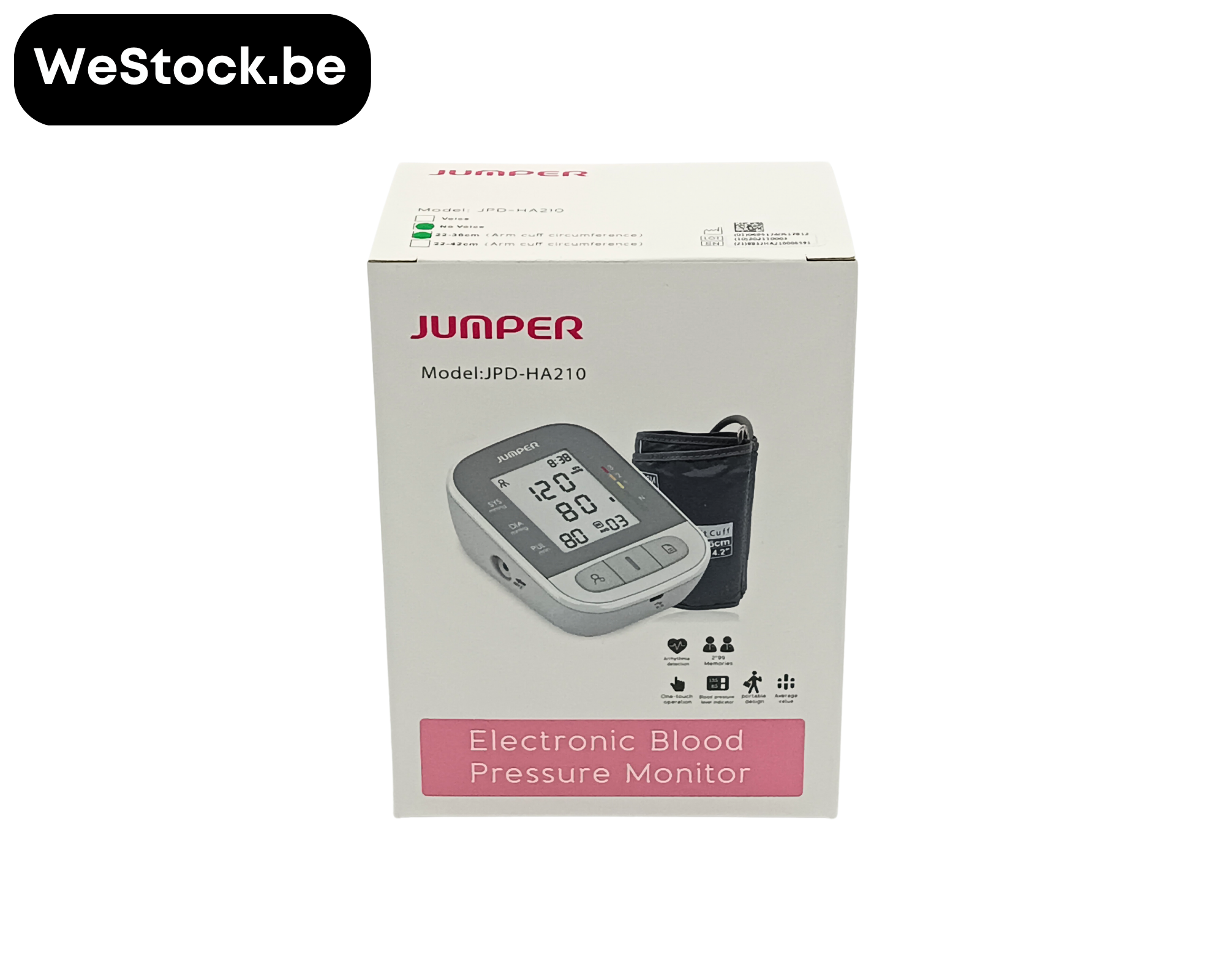 [Jumper] JPD-HA210 Electronic blood pressure monitor | Arm - Westock.be