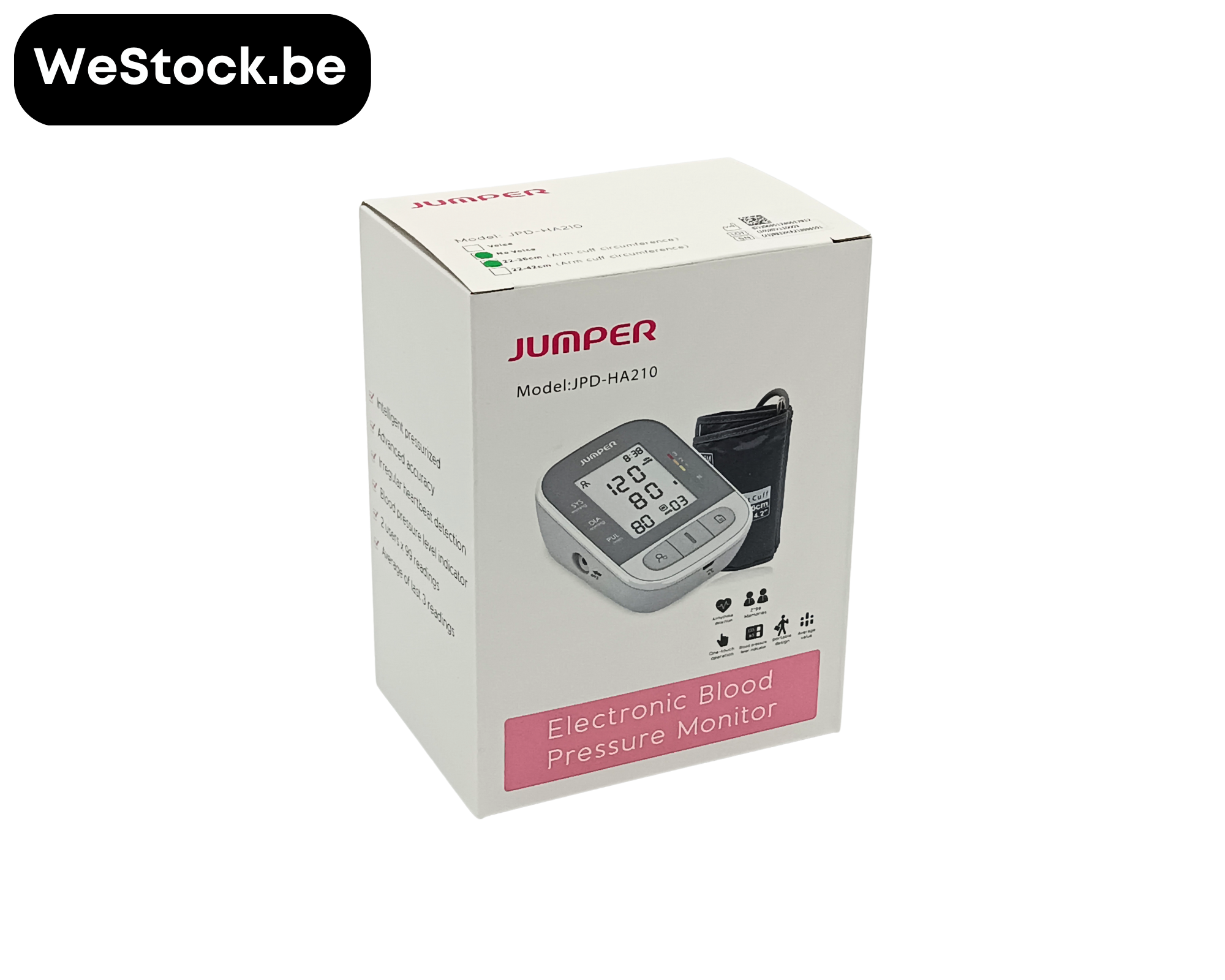 [Jumper] JPD-HA210 Electronic blood pressure monitor | Arm - Westock.be
