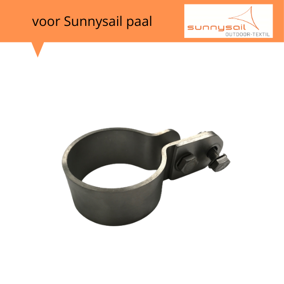 Beugel rvs voor ronde paal - ZONZ sunsails