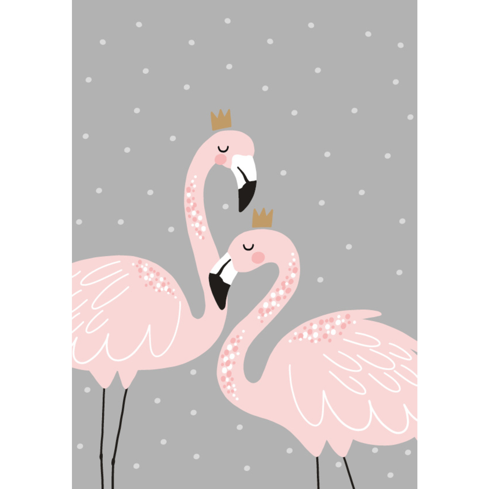 Poster flamingo´s A4 - Kids Kabinet
