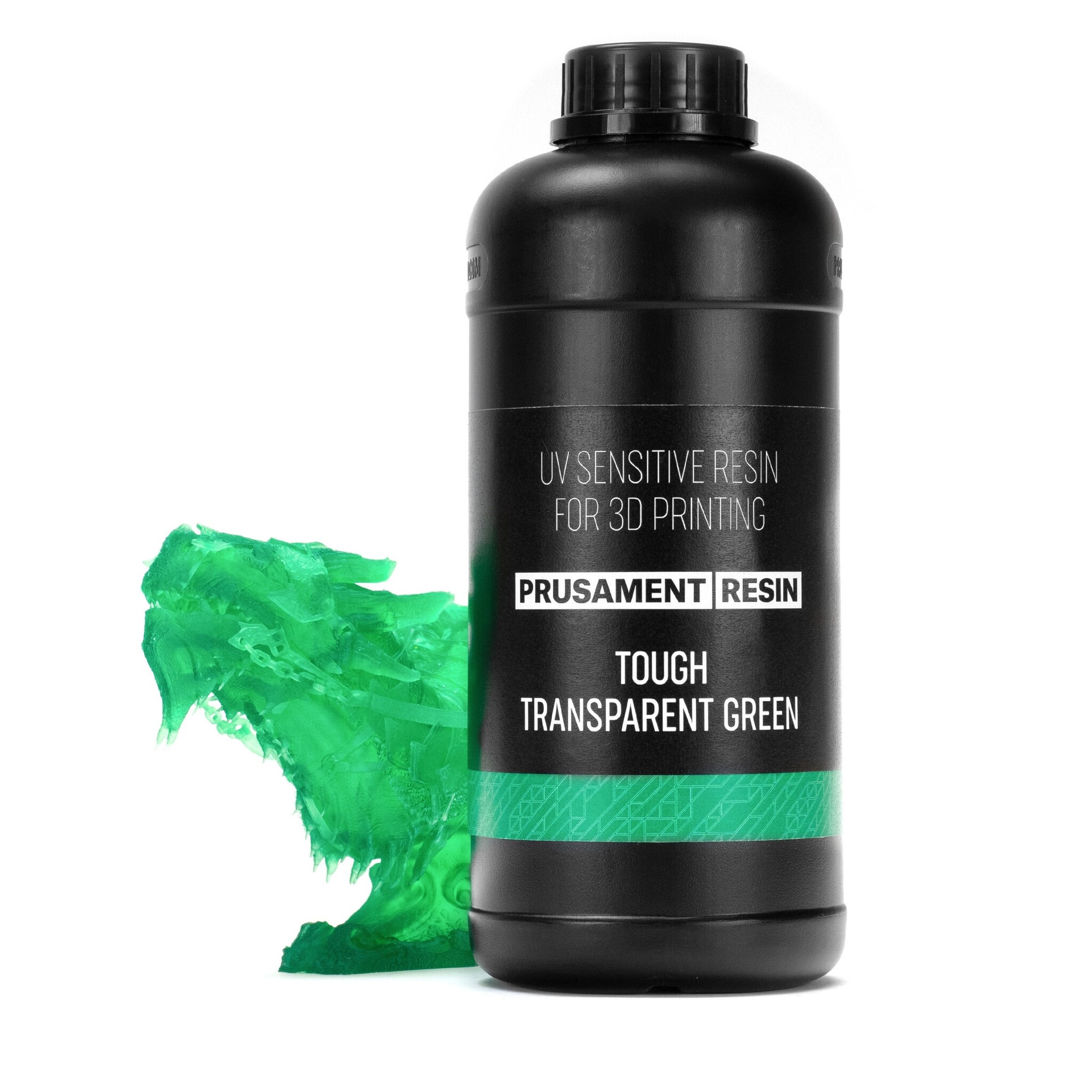 Prusament tough transparent green resin - 1kg - MTB3D
