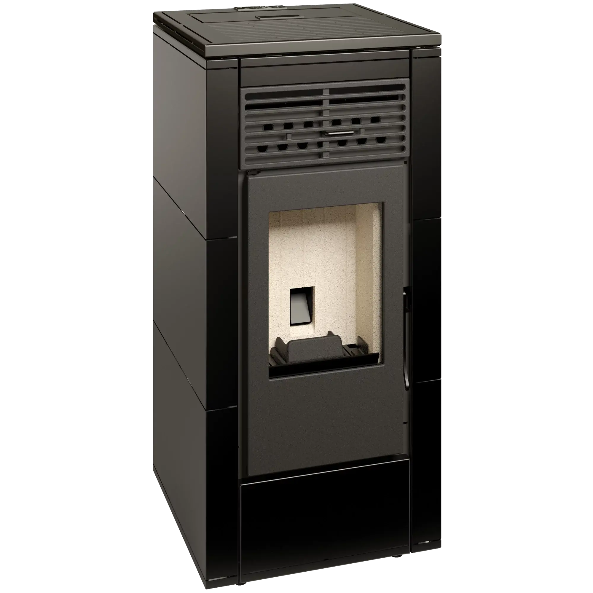 Ferlux Nerea 10 kW Zwart – Stille pelletkachel voor 140 m³ - Rispens Wonen