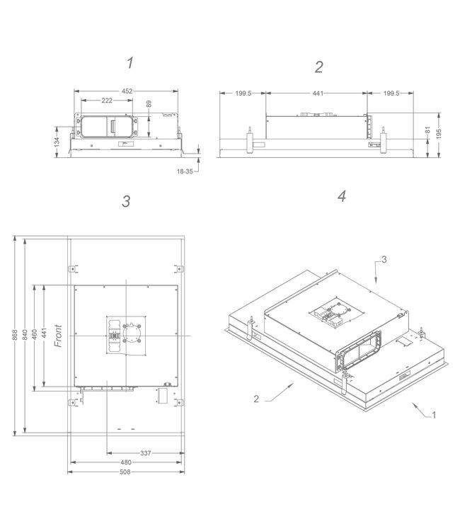 Novy 6810 Pure'line Compact LED 86 cm Inbouw unit - Kitchen, Floor and More