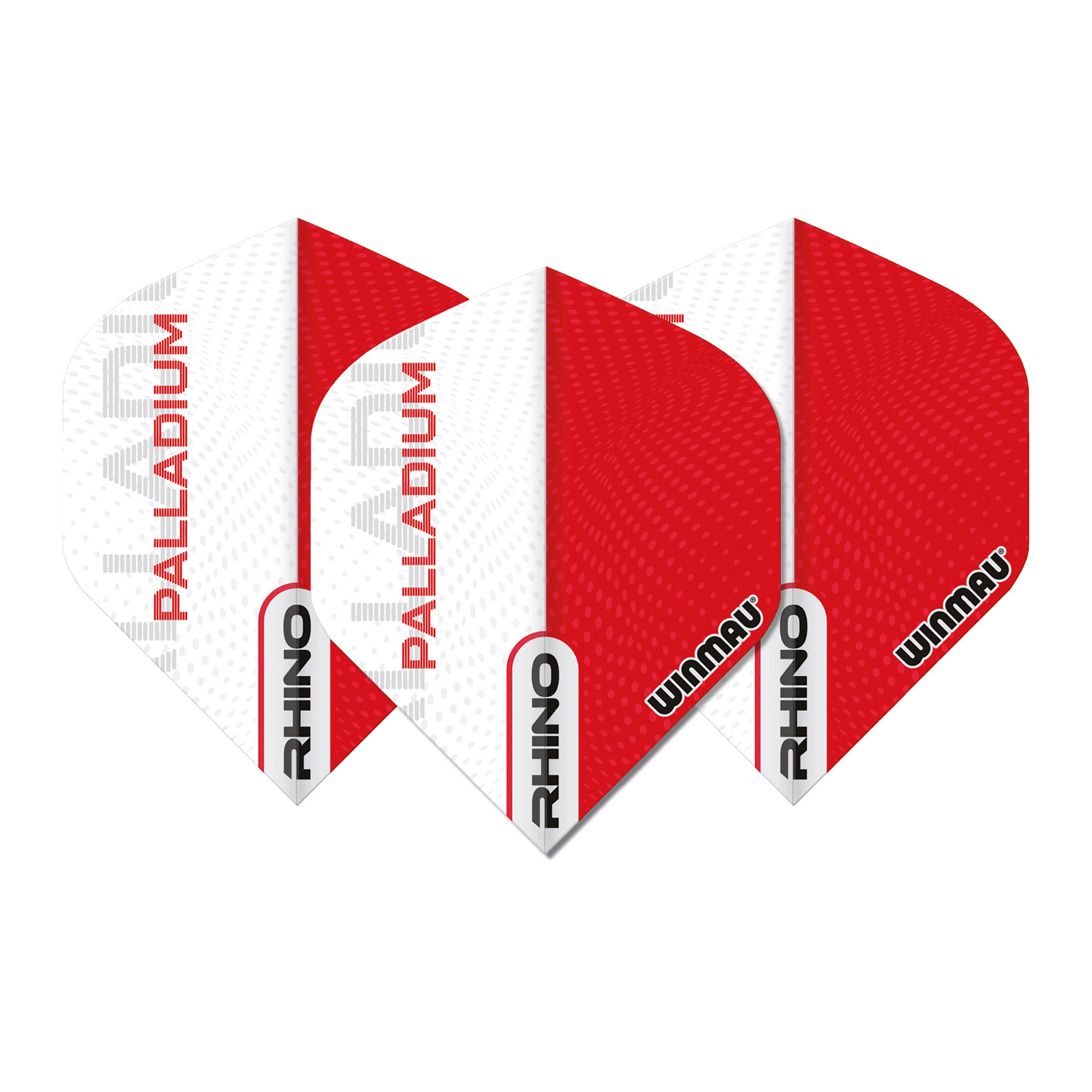 Winmau Rhino Extra Thick Palladium Red Darts Flights - Dartshopper.eu