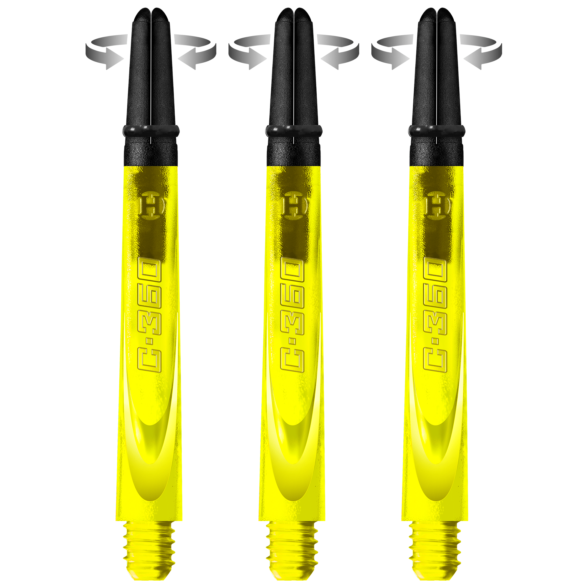 Harrows Carbon 360 Yellow Darts Shafts - Dartshopper.eu
