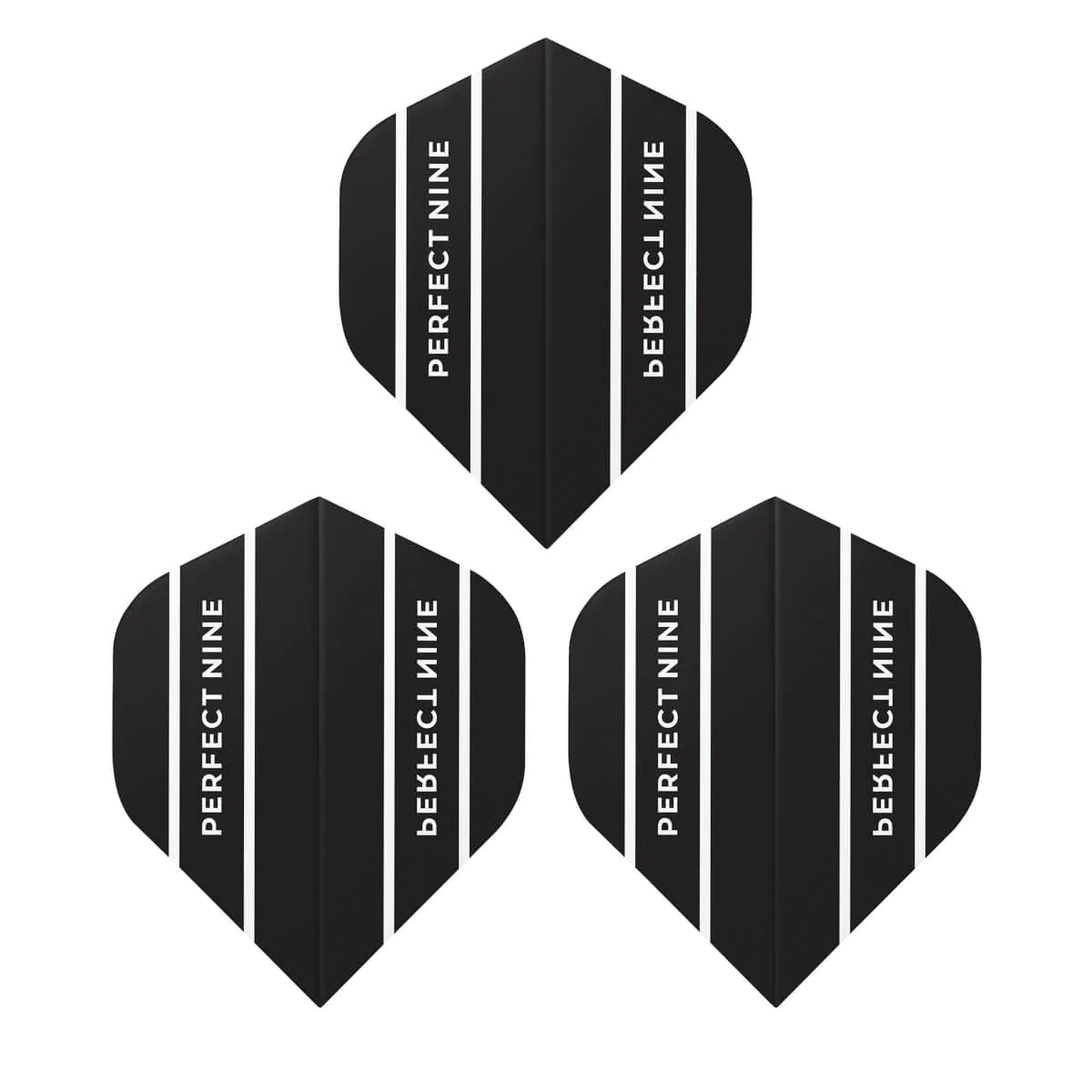 Perfect Nine Black Clear Darts Flights - Dartshopper.eu