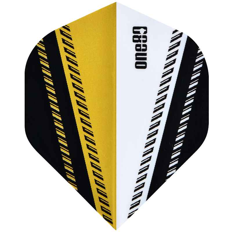 ONE80 V-Flow Gold Darts Flights - Dartshopper.eu