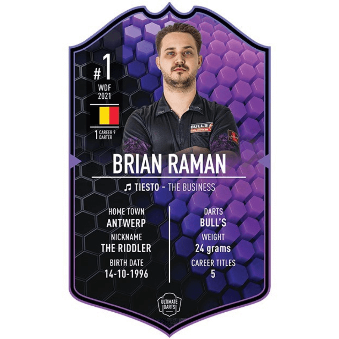 Ultimate Darts Card Brian Raman - Dartshopper.eu