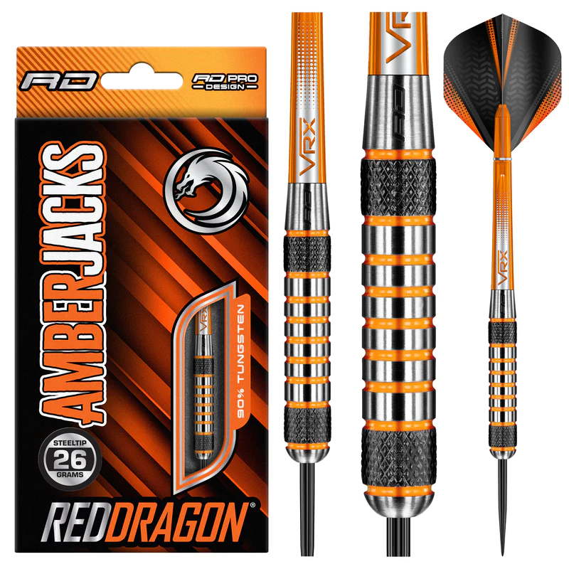 Red Dragon Amberjack 7 90% Steel Tip Darts - Dartshopper.eu