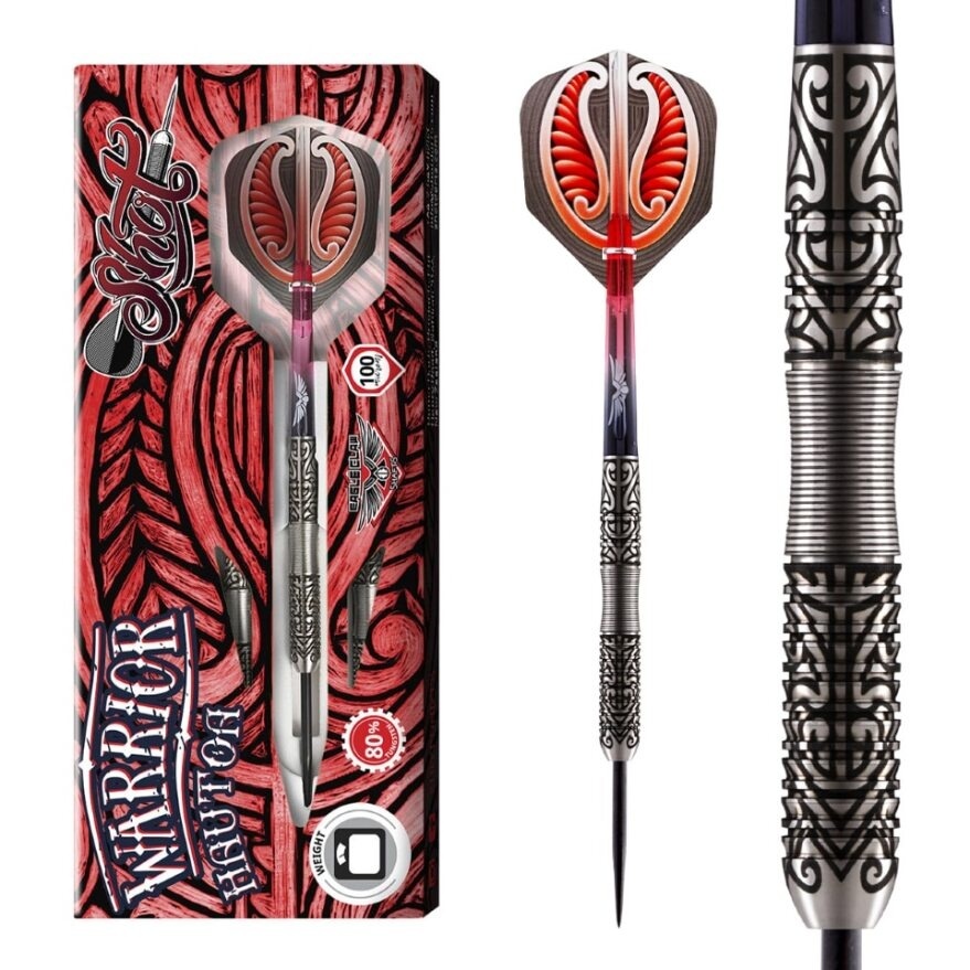 Shot Warrior Hautoa 80% Steel Tip Darts - Dartshopper.eu