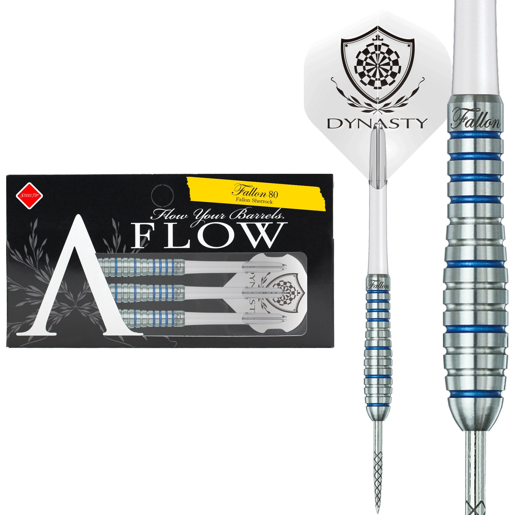 Dynasty A-FLOW Fallon Sherrock Yellow Label 80% Steel Tip Darts ...
