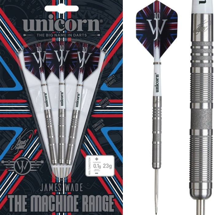 Unicorn James Wade The Machine 04 90% Steel Tip Darts - Dartshopper.eu