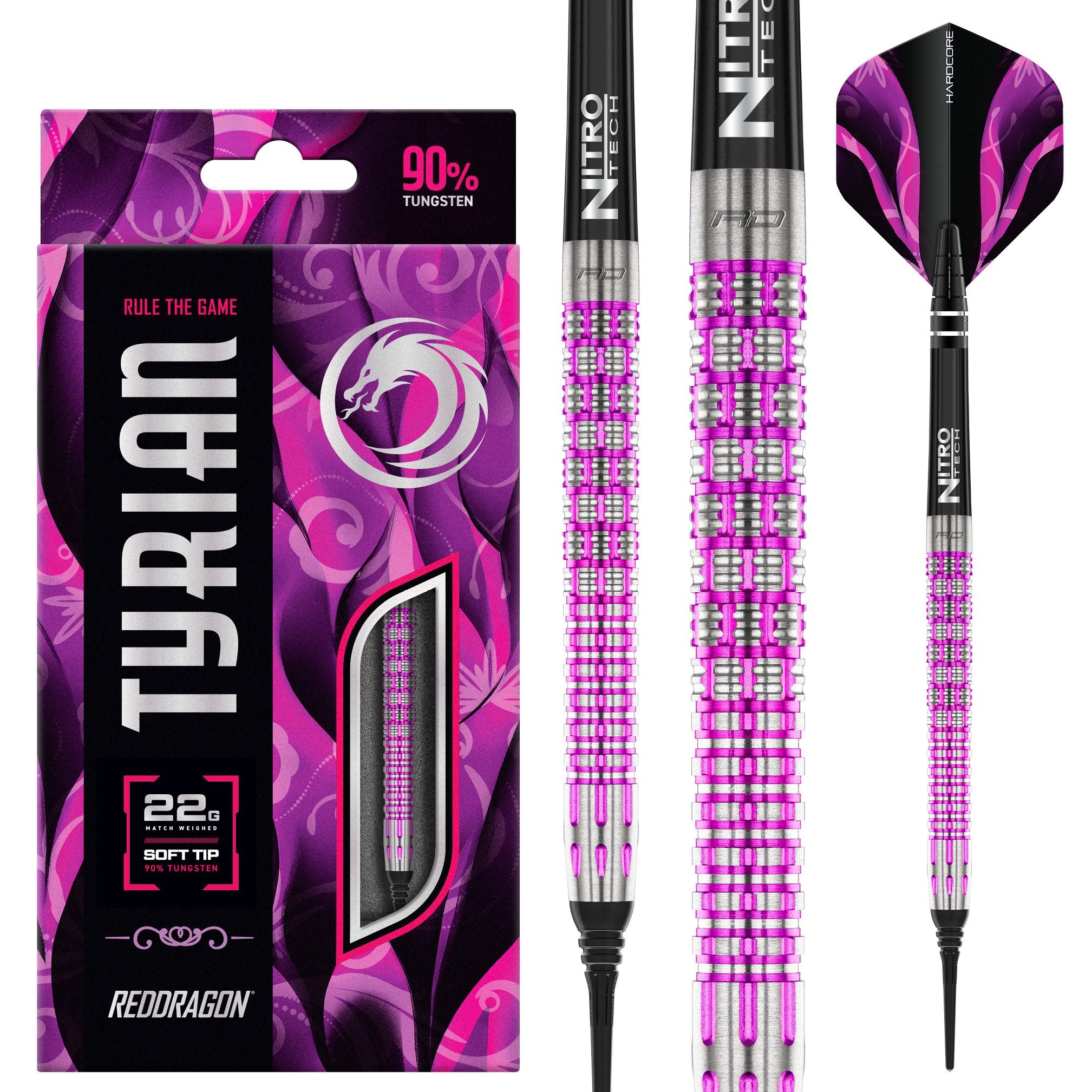 Red Dragon Tyrian 90% Soft Tip Darts - Dartshopper.eu