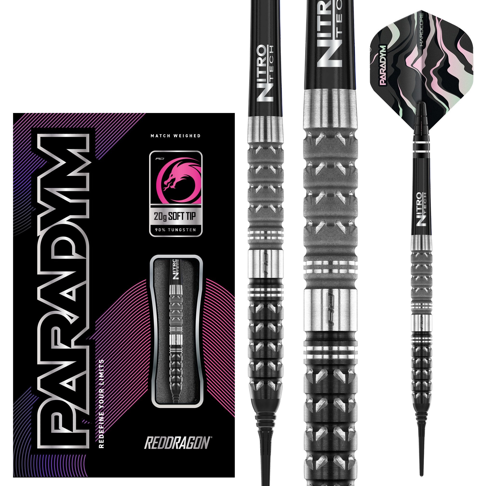 Red Dragon Paradym Tapered 90% Soft Tip Darts - Dartshopper.eu