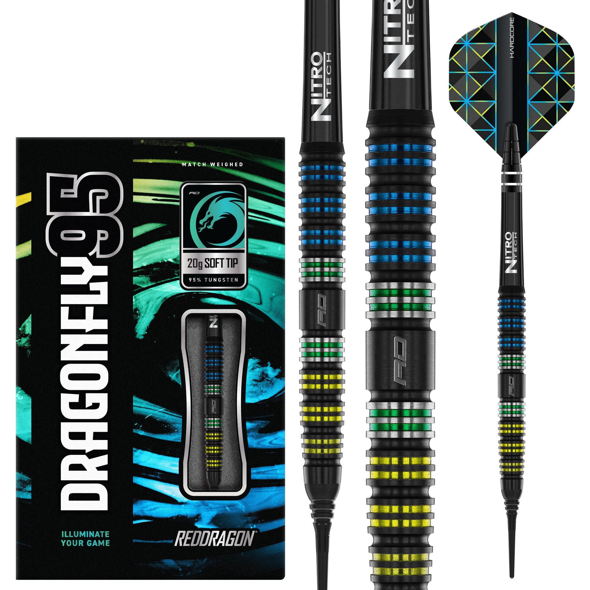 Red Dragon Dragonfly Tapered 95% Soft Tip Darts - Dartshopper.eu