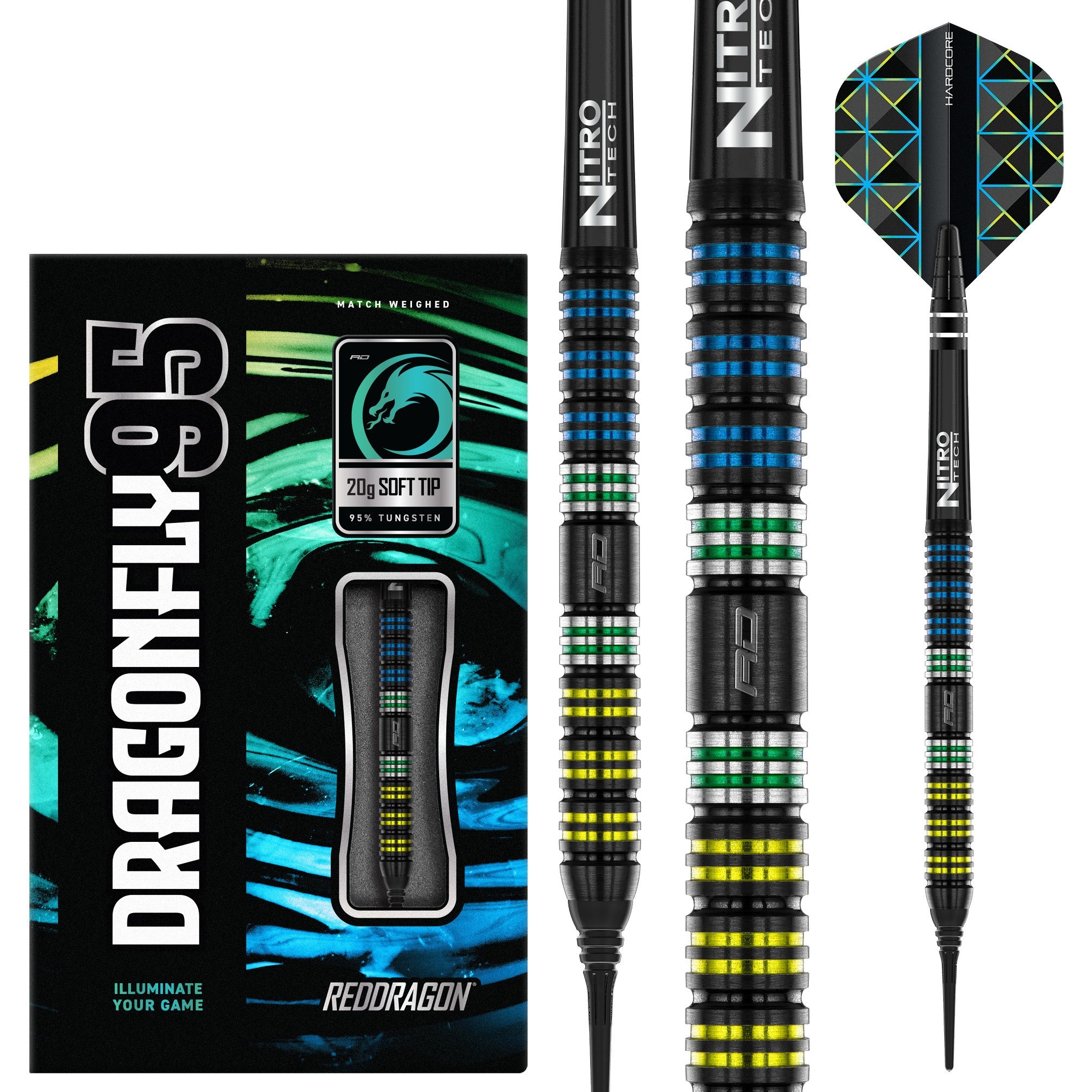 Red Dragon Dragonfly Parallel 95% Soft Tip Darts - Dartshopper.eu