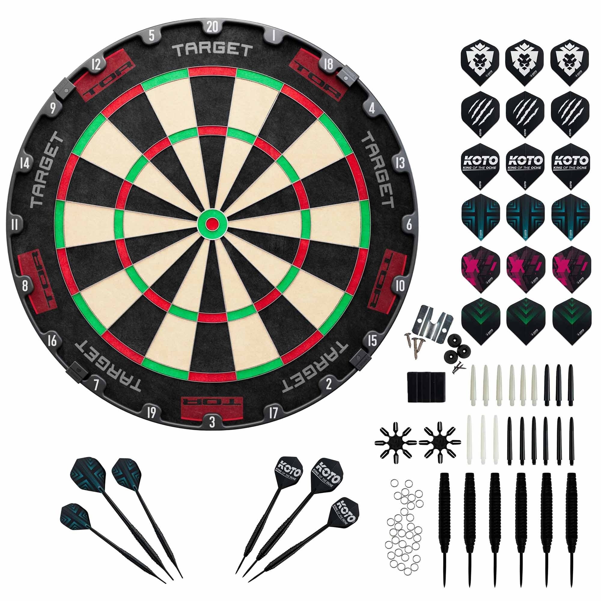 Target TOR + 2 Sets KOTO Steeldarts + 90 Pieces - Dartshopper.eu