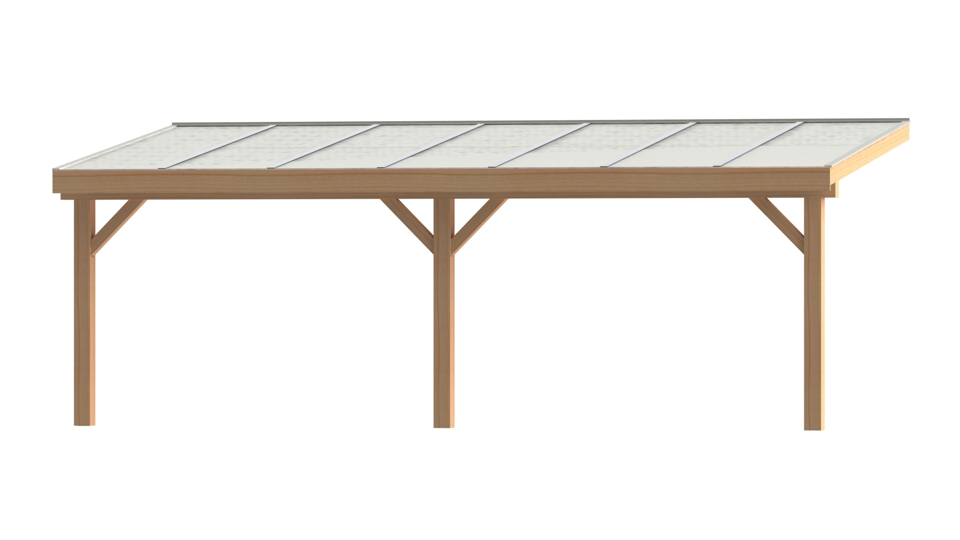 Douglas veranda 700x300 cm | Houten Veranda 7x3 m - Houthandel van Gelder