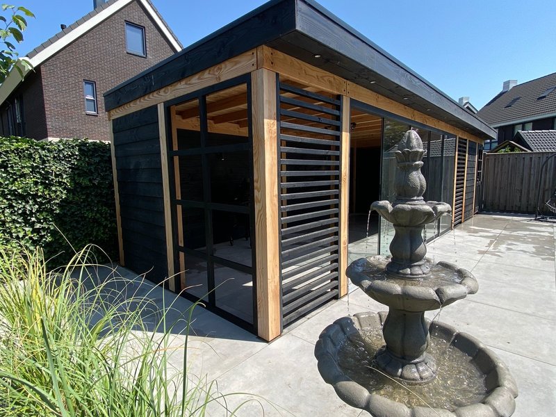 Zwarte Daktrim 45/55 | Zwarte Dakrand | Wrinkle zwart