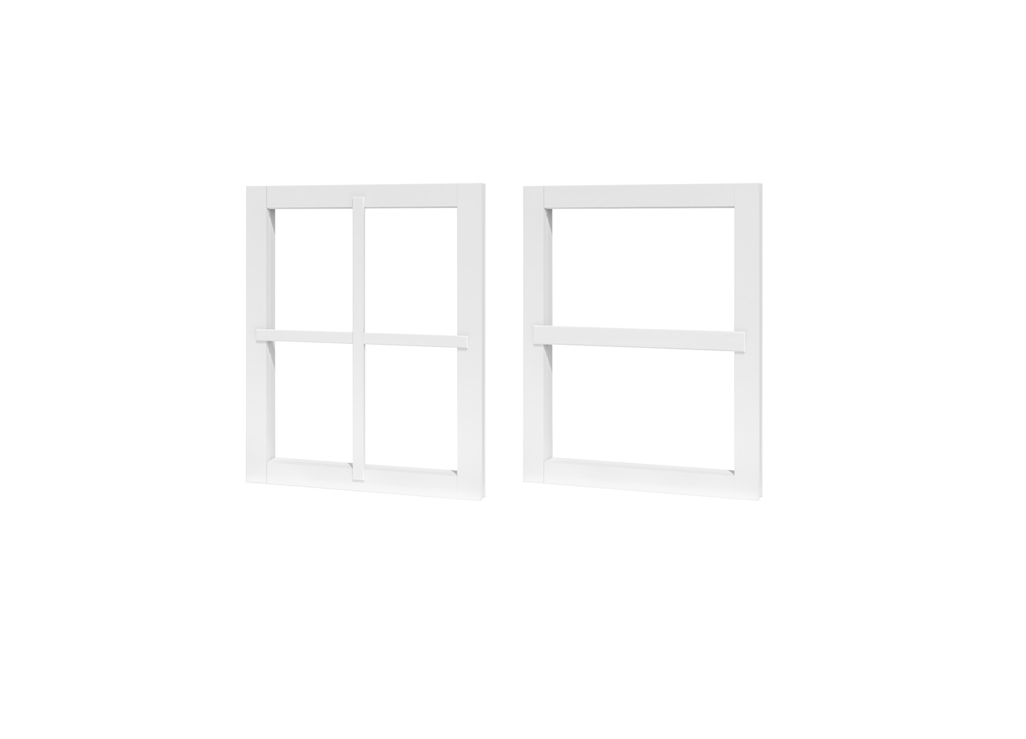 Douglas vast raam | Wit gegrond