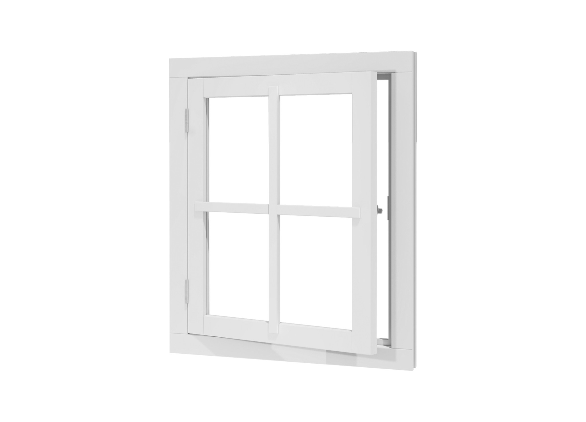 Douglas vleugelraam | Raam met kozijn | Wit gegrond | Douglas hout ...