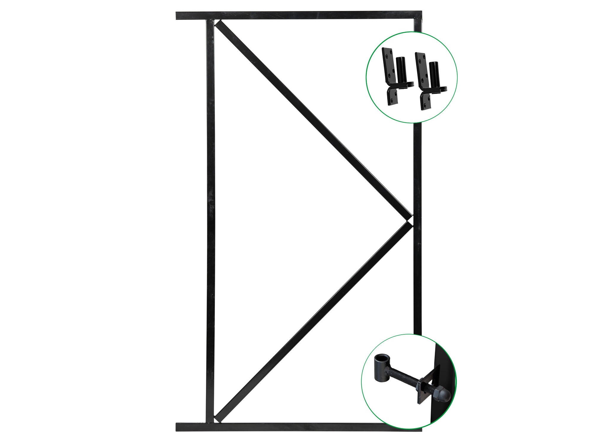 IJzeren Deurframe | Stalen Poortframe | Zwart - Houthandel van Gelder