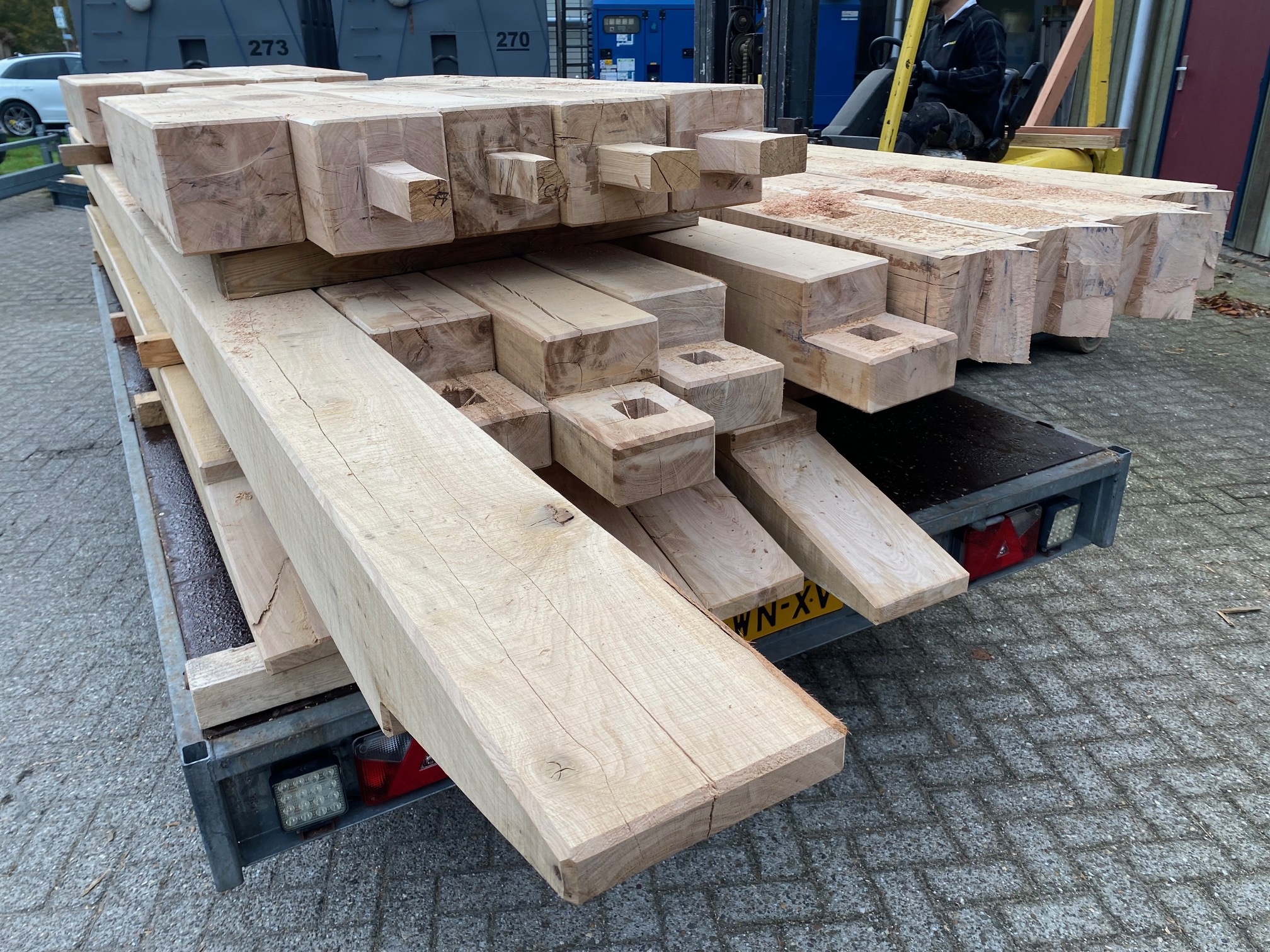 Eiken gebint | Eiken constructie | Pen en gat verbinding - Houthandel ...