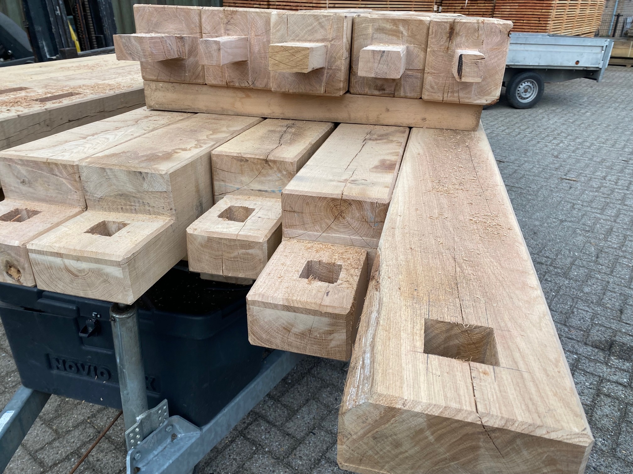 Eiken gebint | Eiken constructie | Pen en gat verbinding - Houthandel ...